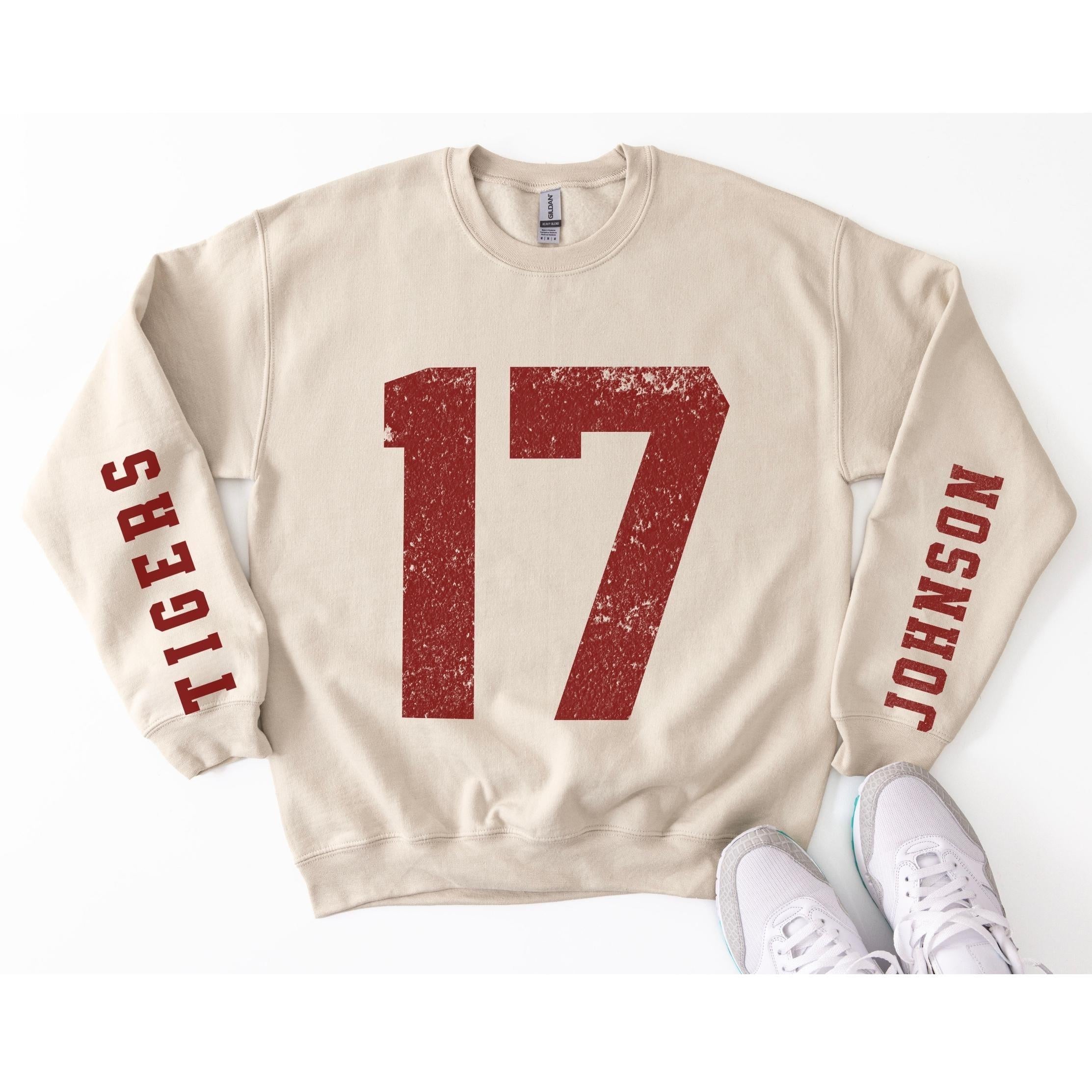 Custom number sweatshirt, baseball mom, football mama sweater, sports ...